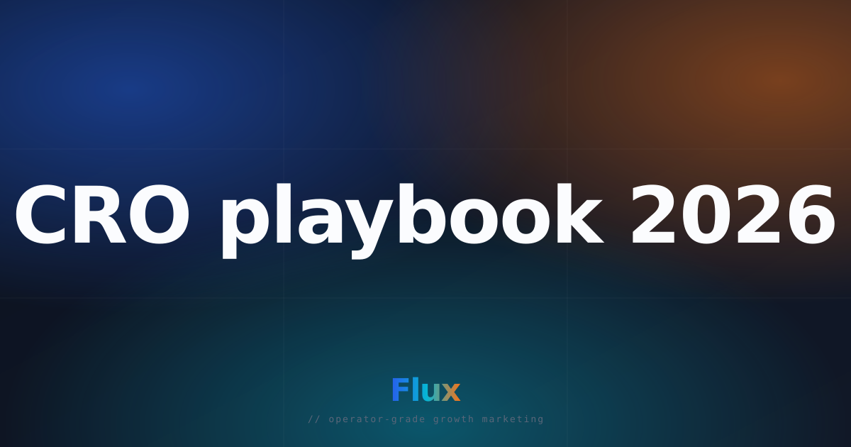 Conversion rate optimization in 2026: the CRO playbook for marketing ...